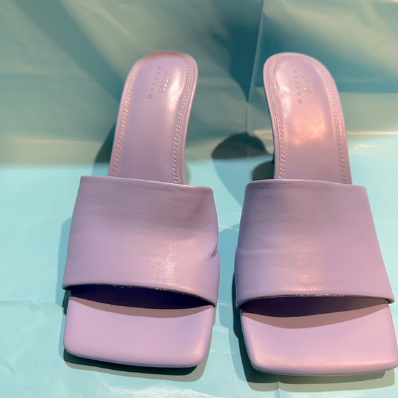 Shoes | Dusty Blue Square Toe Heels | Poshmark
